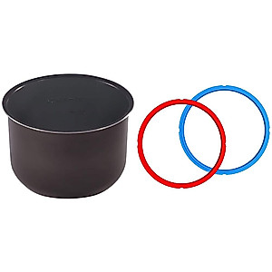Instant Pot Ceramic Inner Slow Cooking Pot 6-Qt + Instant Pot 2-Pack Sealing Ring