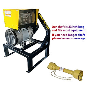 Tractor-Driven PTO Generator 15000 Watt 15KW Continuous Run/ 16000 Watt 16KW Peak Surge Power Take-Off Generator 23" Long Output Shaft included