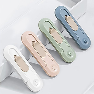 4pcs Utility Knife Box Cutters, Retractable Letter Opener, Sharp Cartons Cardboard Cutter Razor Knife for Christmas, Smooth Mechanism Perfect for Office and Home Use