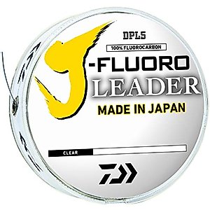 Daiwa J-Fluoro Fluorocarbon Leader - 40 Pound - 50 Yards, Multi, One Size
