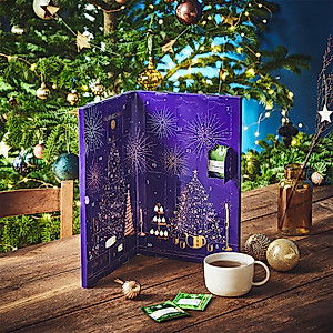 Palais des Thés - Joyeux Noël Tea - Advent Holiday Calendar with Premium Parisian Single Estate Herbal, Black, Oolong, Rooibos, Green Teas - 24 Tea Bags Total