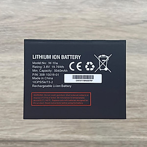 oliadeo W-10a Lithium ion Battery - for Netgear MR2100 Battery - Replacement for Netgear Nighthawk M2 4G LTE MR2100, W-10A W-10 Mobile Hotspot Router Battery 5040mAh Model (W-10 = W-10a)