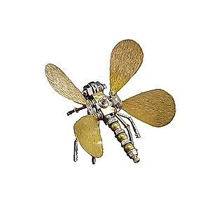 Helixsun Metal Puzzle Kit for Adults, Fruit Fly 3D Puzzle Model Building Kits Insect Themed Animal Mechanical Model DIY Desktop Crafts Creative Gifts - 100PCS+