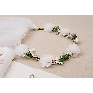 PapaKit Premium Bride to Be Party Sash, Floral Veil & Jewelry Pin Set, Glitter Sparkling Pearl White | Bachelorette Bridal Shower Engagement Wedding Party Favor Gift Decoration Supply