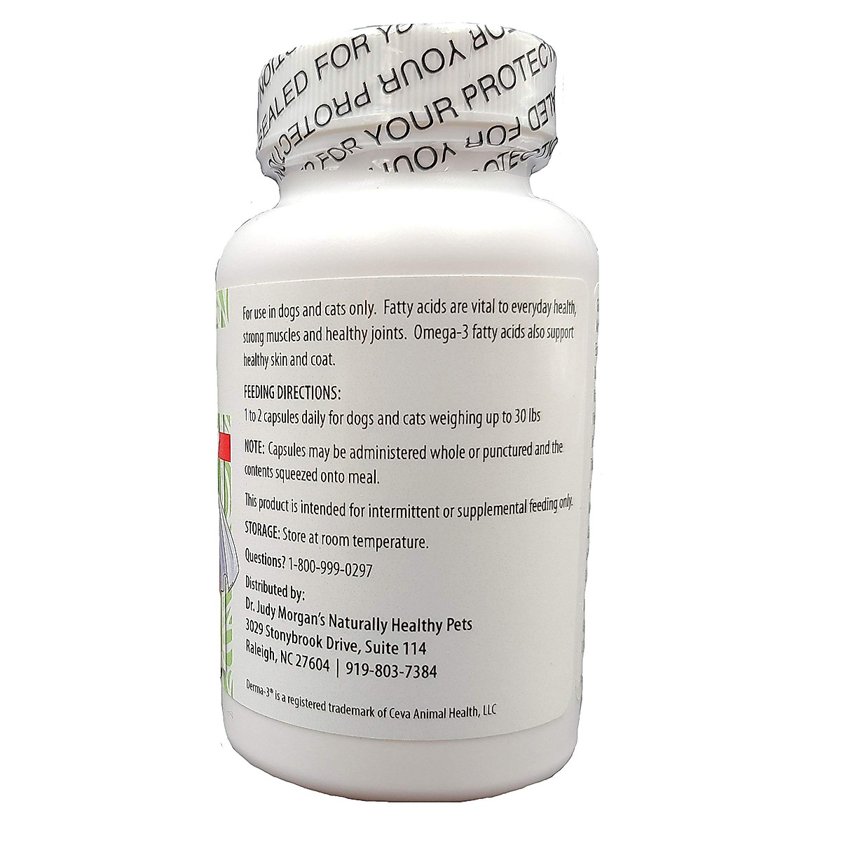 Dr. Judy Morgan's Naturally Healthy Pets Omega3 Fatty Acid Fish Oil Softgels Supplement for Dogs and Cats (Medium)