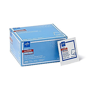 Medline Isopropyl Alcohol Pads, Sterile, Medium, Box of 200