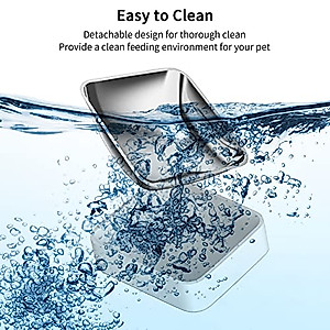 QLIFE Automatic Cat Dog Feeder: Dry Food Dispenser for Dog, Auto Pet Feeder, Portion Control Automatic Dog Feeder (White Regular, 6L)