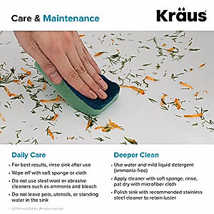 KRAUS KEU-14WHITE Pintura 16 Gauge Undermount Single Bowl Enameled Stainless Steel Kitchen Sink, 31 1/2-inch, White