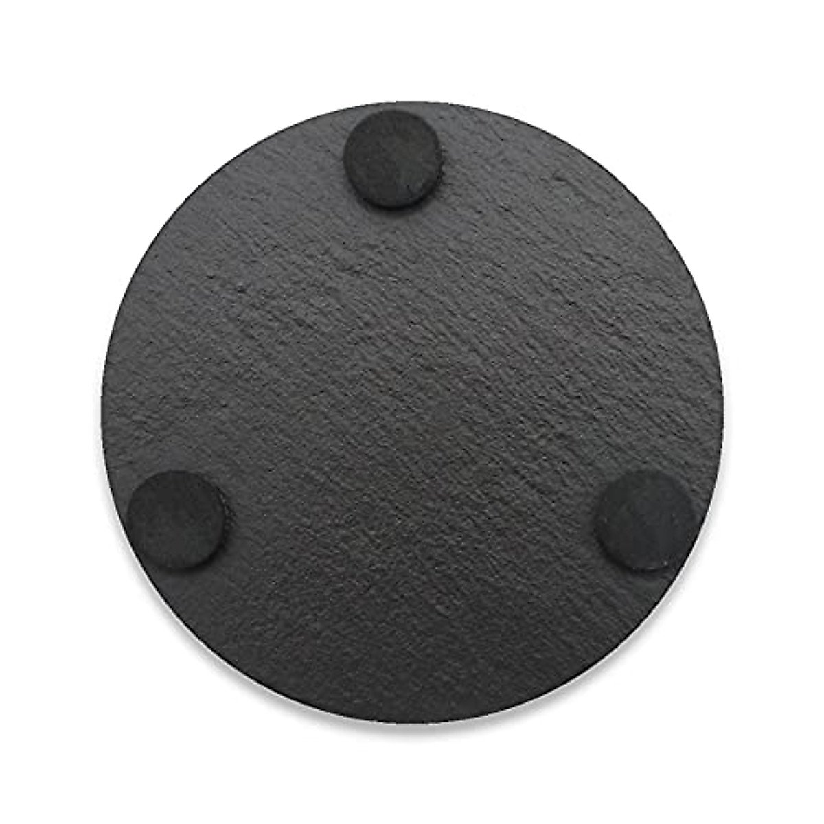 12 PCS Round Slate Drink Coasters Set, SIJDIEE 4 Inch Black Slate Stone Coasters with Anti-Scratch Bottom and Coaster Holder for Office Bar Kitchen Home Dinner Table Decor Supplies
