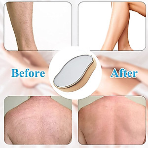 Dormencir Crystal Hair Eraser, Crystal Hair Eraser, Painless Exfoliating Magic Crystal Hair Remover, Quick & Easy Hair Removal Tool for Men & Women Arms Legs Back, Gold