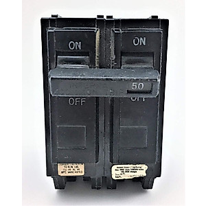 Connecticut Electric General Electric THQL2150 Circuit Breaker, 2-Pole 50-Amp Thick Series, Black