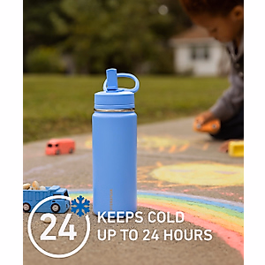 Hydrapeak Mini 20oz Kids Water Bottle with Straw Lid, Stainless Steel Double Wall Insulated Water Bottle for Kids | Leak-Proof and Spill-Proof Kids Water Bottle l Cold for 24 Hrs (Black Camouflage)