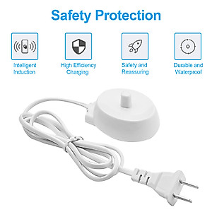 for Braun Oral-b Electric Toothbrush Charger Adapter for Oral-B Model 3757 Waterproof Inductive Charging Replacement Power Cord,Portable Travel