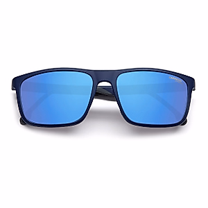 Carrera Men's 8047/S Rectangular Sunglasses, Blue, 58mm, 18mm