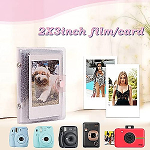2Packs 36 Pockets 2x3 Photo Album for Fujifilm Instax Mini Camera, Polaroid Snap, Z2300, SocialMatic Instant Cameras & Zip Instant Printer (pink)