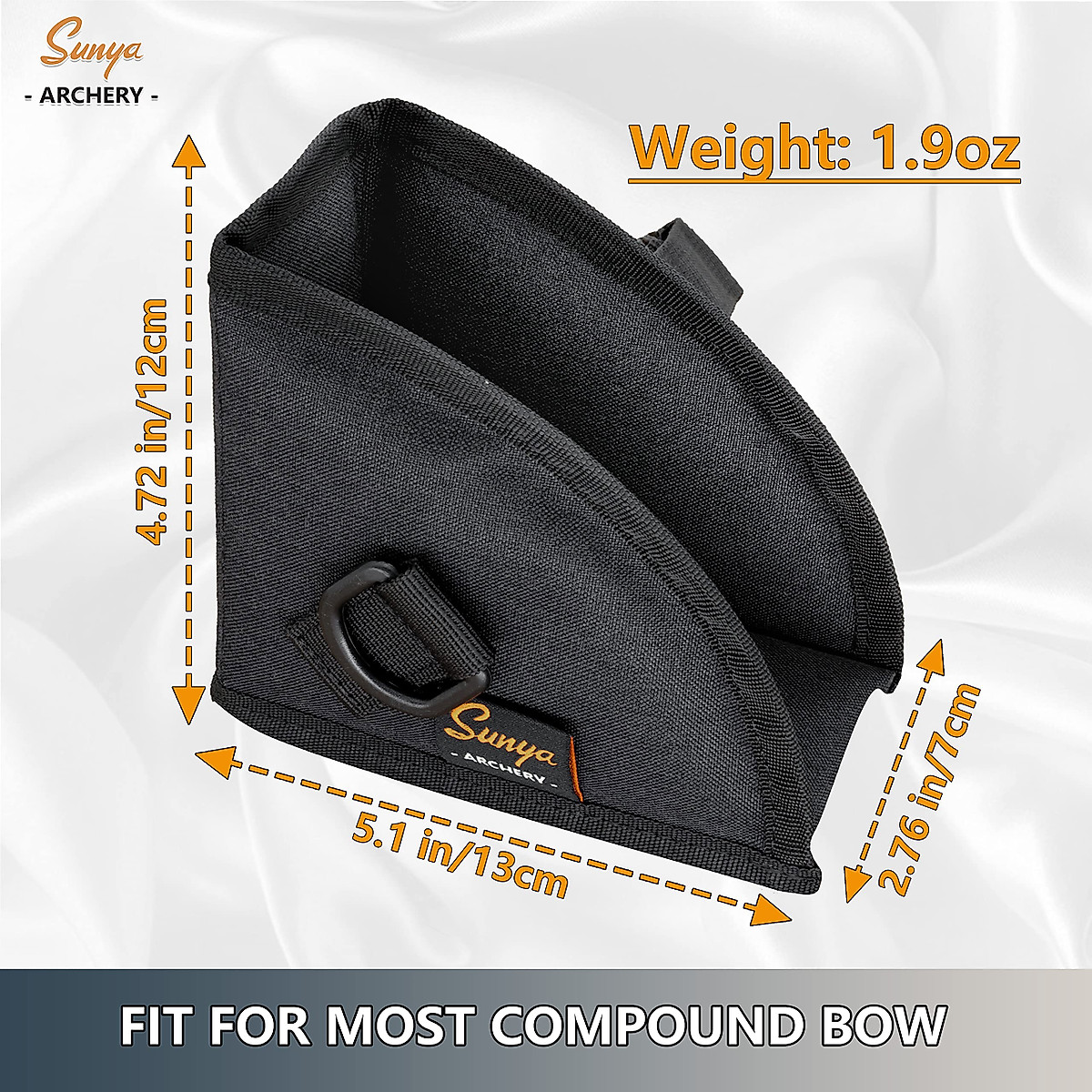 SUNYA Compound Bow Cam Protectors soft or hard bow case Cover Cam Guards Cam Pockets for Compound Bows bag as Accessory (Black)