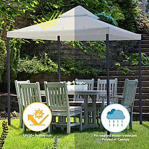 Yescom 10x10Ft UV30+ Gazebo Replacement Top for 2 Tier Outdoor Canopy Cover Patio Backyard Party Deck Ivory