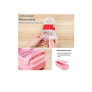 Portable Bag sealing machine mini magical sealer - latest upgraded snack sealer seals the bag to keep it fresh, small in size magnet attached to mount only takes 2 AA batteries and gently operate without any button. Perfect for bags of snacks