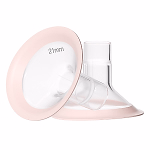 NCVI Replacement Flanges 21mm Compatible with 8780/8782/8100/8102/8122/8116/8128/8129, Breast Pump Accessories, BPA Free, 2 PCS (21mm Flange)
