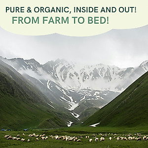 Woolie Organic Merino Wool Mattress Topper - 2 inches Pillow Top Mattress Pad, Handmade, Non-Toxic, Cooling & Hypoallergenic, Natural Relief for Back Pain, Sustainable Bedding (King)