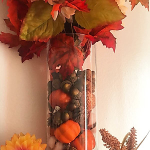 TOPZEA 150 Pack Artificial Acorns, Simulation Small Acorn with Natural Caps, Lifelike Fake Acorn Prop Table Vase Bowl Fillers, Festival Decor for Fall, Thanksgiving, Christmas, Crafts Supplies