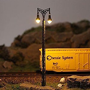 LQS58 3pcs Model Railway Lights Lattice Mast lamp Track Light N Scale 1:160 Layout (N Scale)