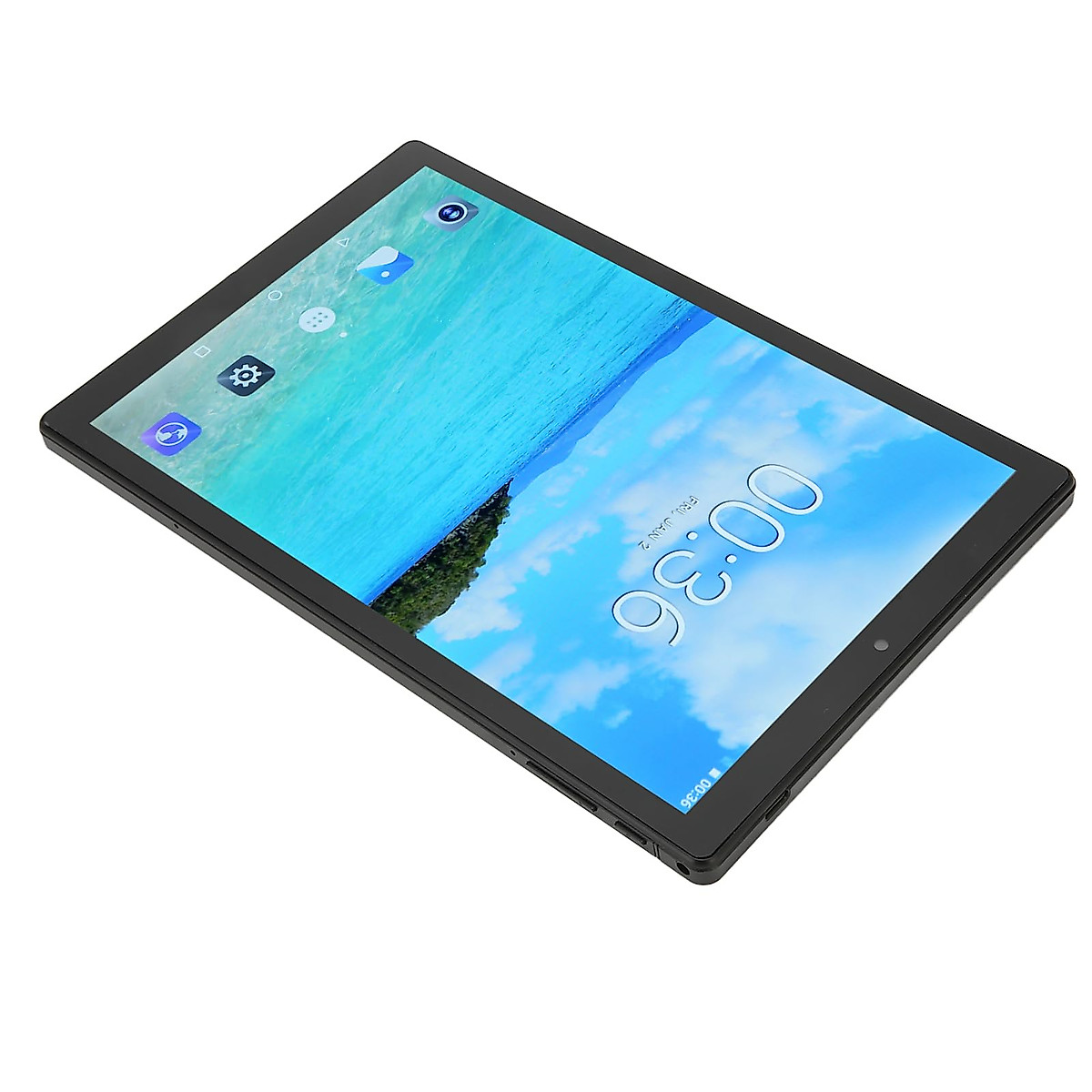 DAUZ Tablet, Front 5MP Rear 8MP 6GB RAM 128GB ROM 10.1in Tablet Support 4G Calls US Plug 100-240V for Study Entertainment (Black)