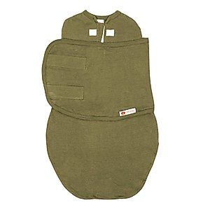 embé 2-Way Preemie Swaddle Blanket Wrap for Babies 0-3 Months - Moss, 4-6 lbs | Easy Diaper Access | Legs in & Out Design | Secure Zipper Stops Unraveling | Stage 1 Sleep (Preemie)