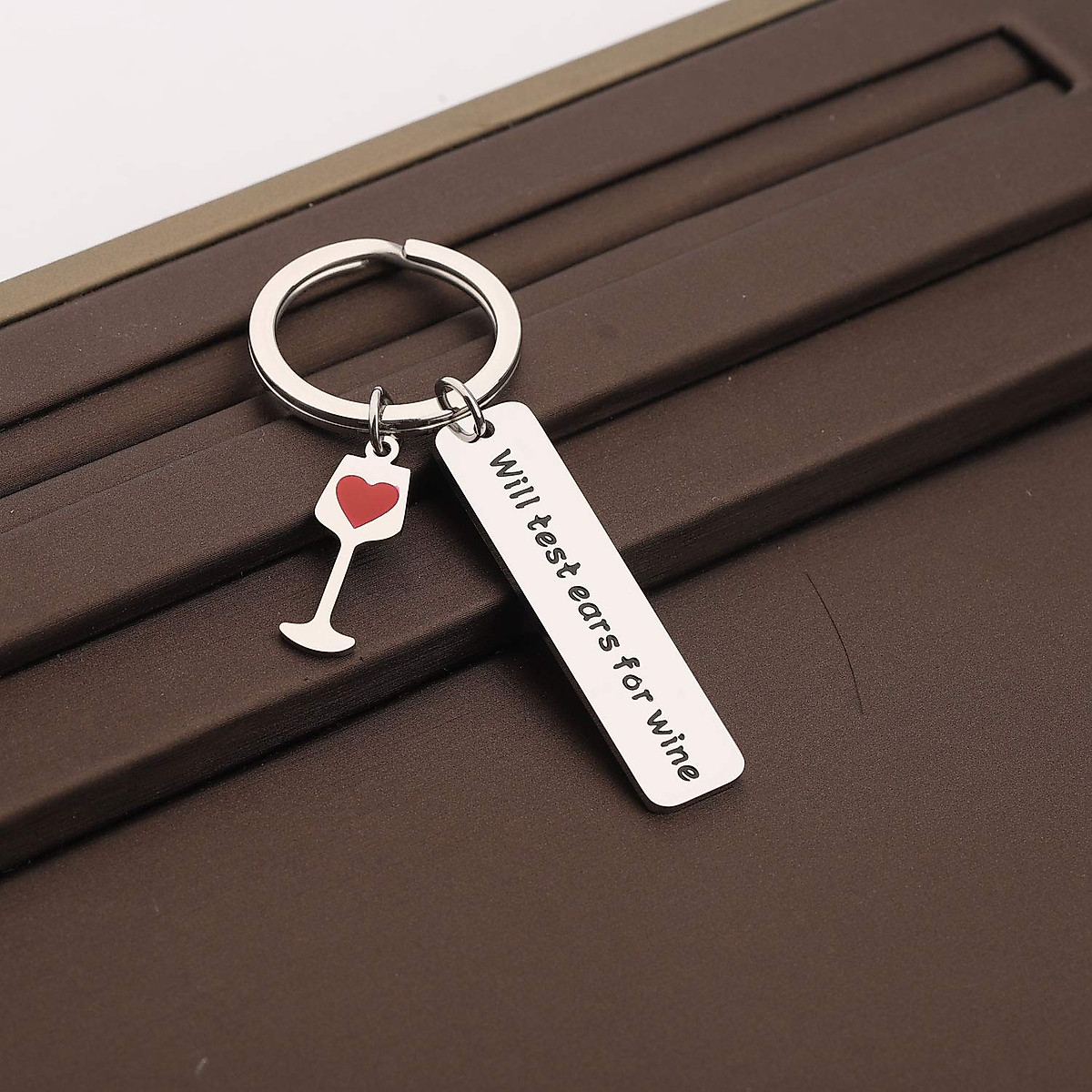 CHOORO Funny Audiology Audiologist Gift Will Test Ears For Wine Keychain Sound Wave Art Audiology Gift (Will Test Ears K)