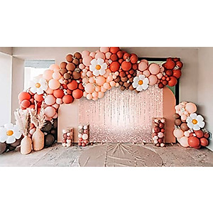 Avezano Rose Gold Glitter Backdrop Rose Gold Sweet Pink Birthday Party Background for Women Girls Vinyl Rose Gold Birthday Baby Shower Banner Kids Portraits Photo Props