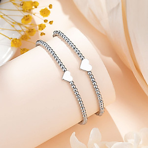 UNGENT THEM Daughter Gifts from Mom Mother Daughter Bracelets Back to School Mommy and Me Jewelry Valentine's Day Mothers Day Birthday Christmas Gifts for Mom from Daughters