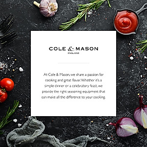 COLE & MASON Derwent Salt Grinder - Stainless Steel Mill Includes Gourmet Precision Mechanism and Premium Sea Salt