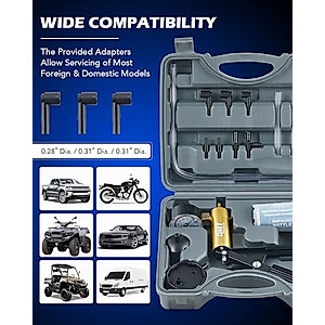 Orion Motor Tech Brake Bleeder Kit with Hand Vacuum Pump and Adapters, Brake Bleeding Kit for Brake Fluid Power Steering Fluid More, Vacuum Brake Bleeder Pump with Pressure Gauge