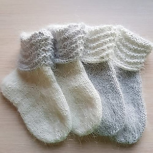 YUYOYE Angora Wool Yarn for Crochet and Knitting, Super Soft Warm Knitting Yarn Luxurious Fluffy Yarn (09-Grey)