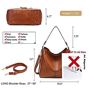 Shaelyka Medium Brown Shoulder bag for Women, Ladies Medium Hobo bag Purse Faux Leather