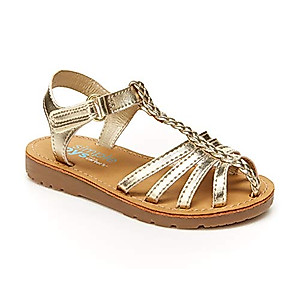 Simple Joys by Carter's Girls' Freya Gladiator Sandal, Gold, 5 Toddler (1-4 Years)