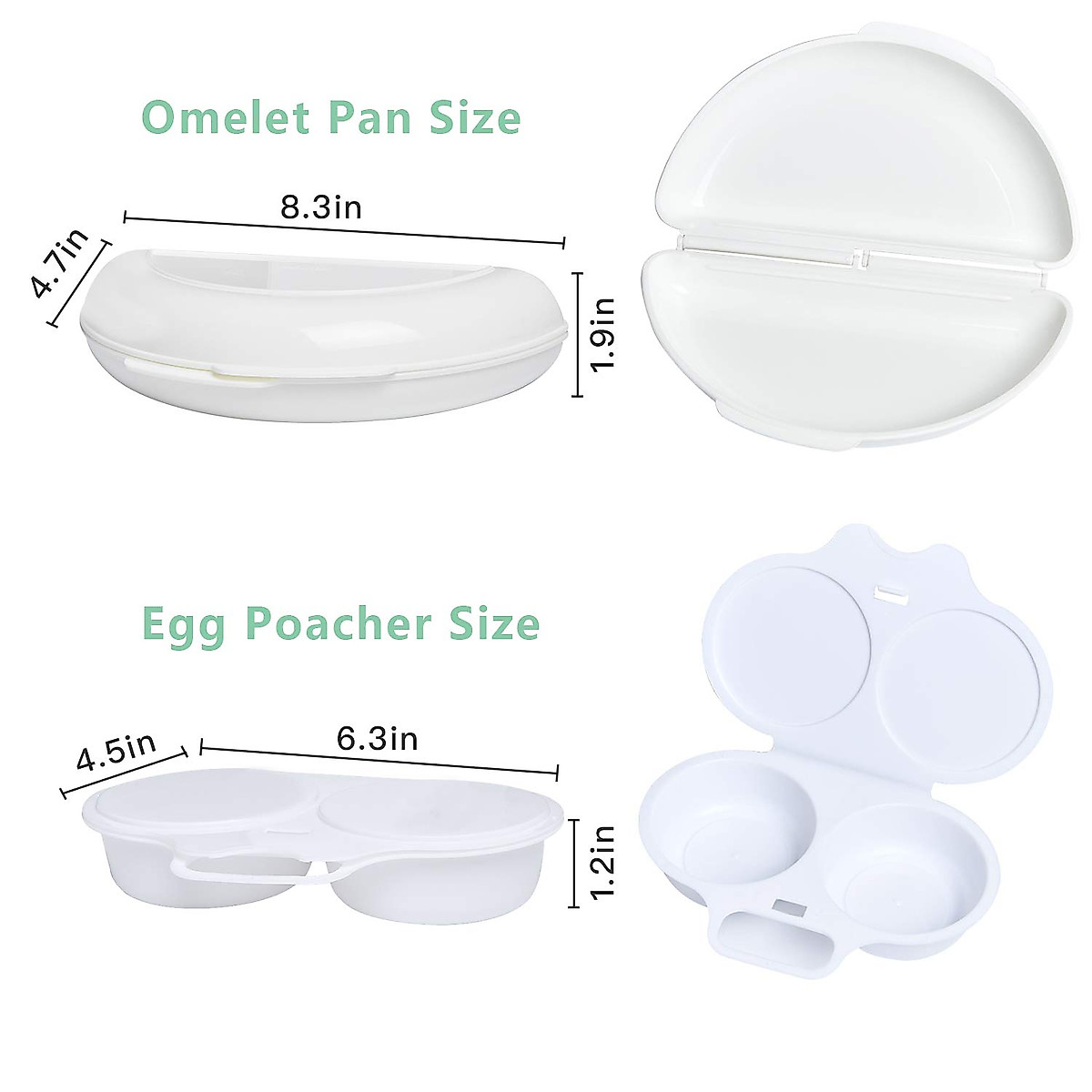 Easy Egg Breakfast Set Akamino Microwave Omelet Pan and Egg Poacher - BPA Free Egg Maker Easy to Use and Non-Stick Breakfast Egg Cookware
