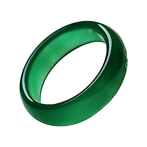 INENIMARTJ Natural Carnelian Rings Carnelian Band Ring for Women Colorful Agate Rings Carnelian Smooth Round Donut Ring for Women（Size：7-8#）(D)