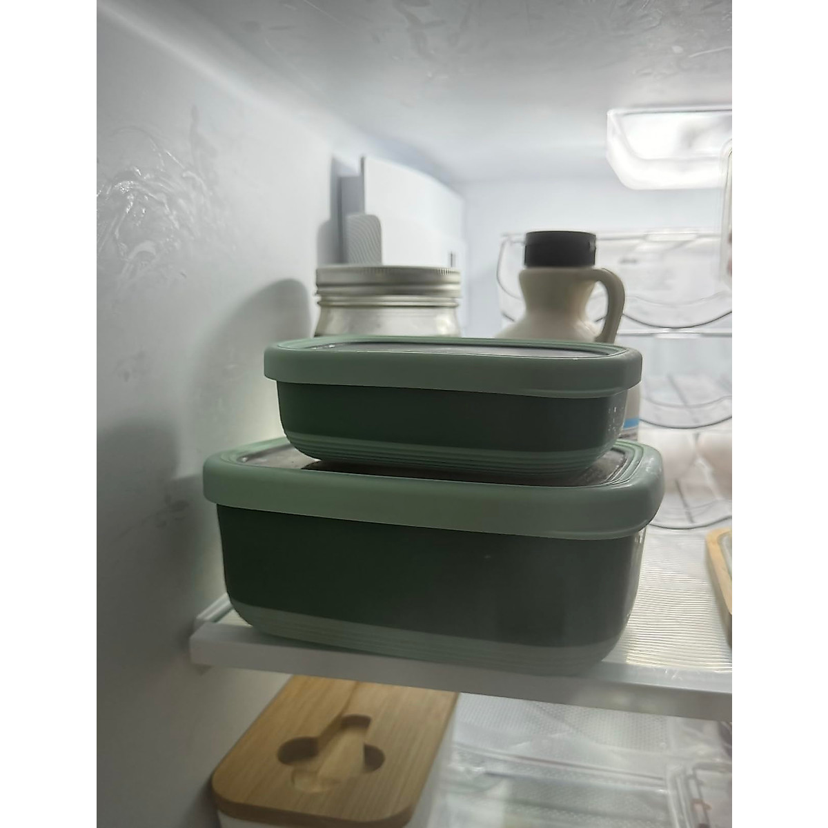 Easy Togo 3 Pack Stainless Steel Food Containers with Silicon Lid & Non-Slip Exterior, LeakProof, Airtight Rectangular Portion Control Storage Lunch Box, Togo Lunch Containers for Adults - Green