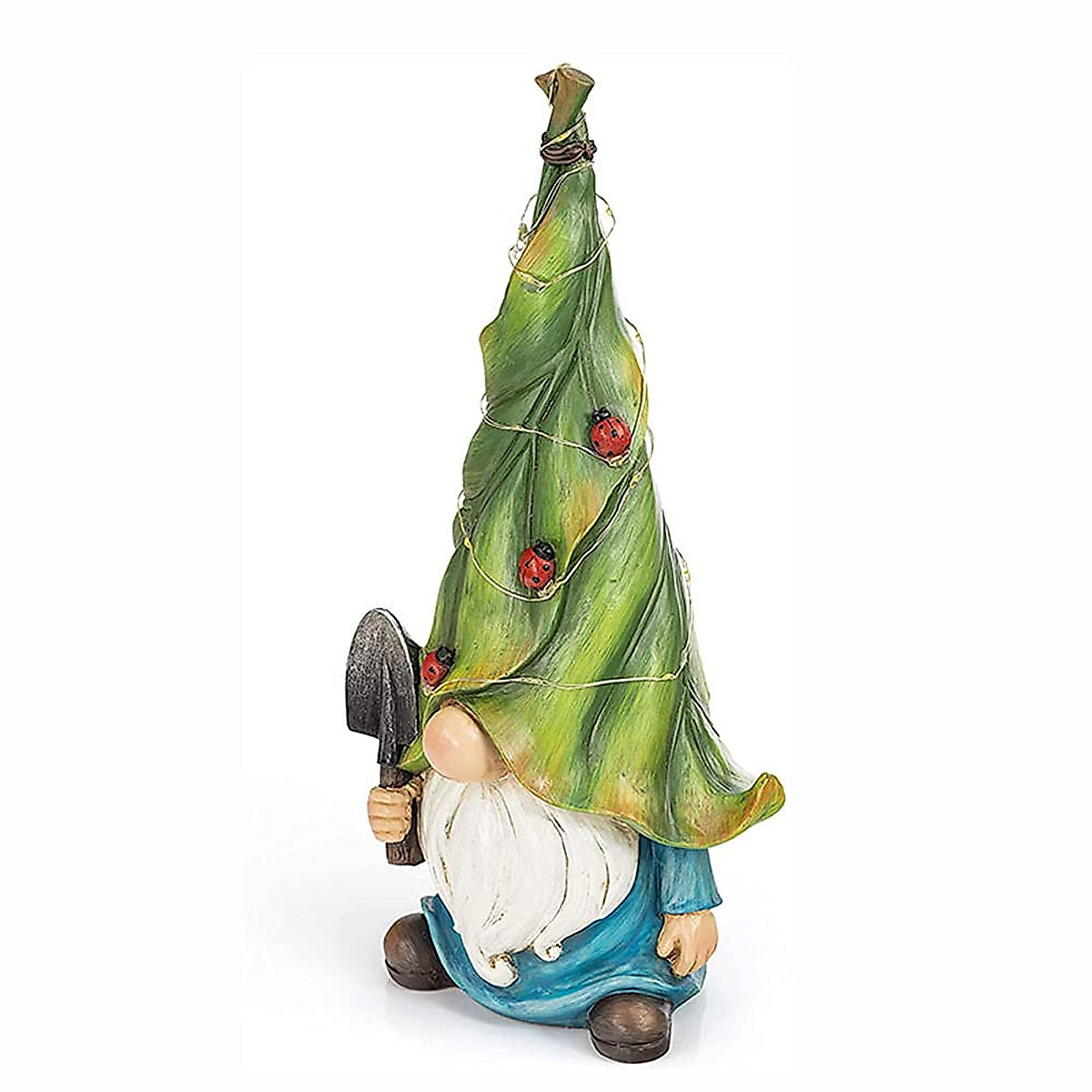 Sxxrdz Creative Garden Resin Gnome Statue Cute Shaped Gnome Figurine, Outdoor Garden Waterproof Figurine with Solar Powered LED Lights, for Home Garden Outdoor Indoor Decor Supplies