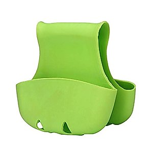 Selomore Double Sink Caddy Saddle Style Kitchen Organizer Storage Sponge Holder Rack Tool