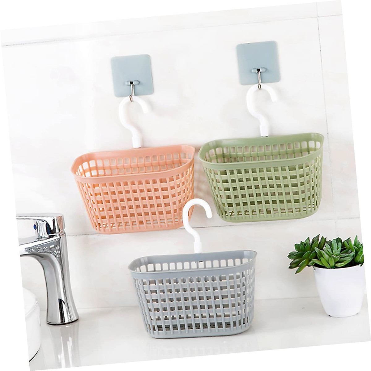 CIYODO Hanging Bathroom Basket Hanging Basket Toiletry Bag Bin Shower Organizer Hanging Shower Tote Hanging Shower Corner Shower Soap Holder Storage Basket Nordic