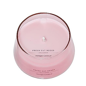 Yankee Candle Studio Medium Candle, Fresh Cut Roses, Pink Candle, 10 oz, Home Décor