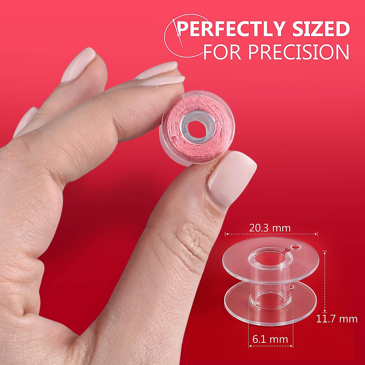 12pcs Bobbins fits Singer Sewing Machine - Class 15 Plastic Bobbins, 81348