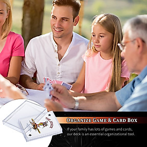 Zonon 12 Pieces Clear Deck Case, Card Organizer Compatible with MTG TCG Plastic Playing Card Case Trading Card Collection Card Box Holder for Game Cards Storage