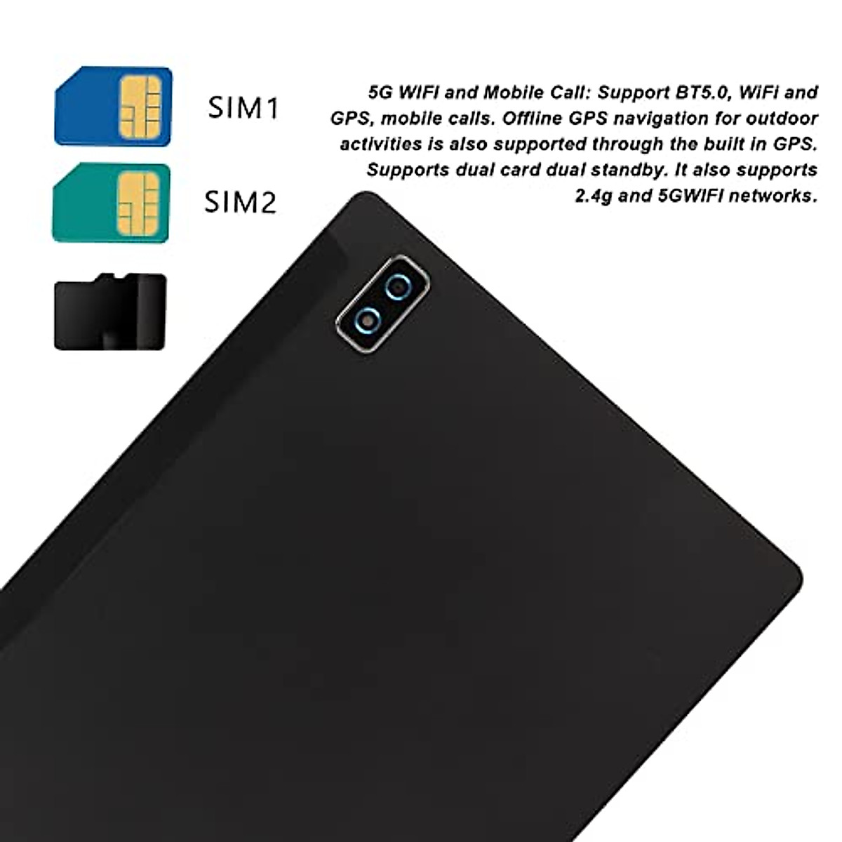 10.1 Inch Tablet, 1080X1920 Resolution, 8G RAM 256G ROM, Dual Camera, Dual Speakers, 8800 MAH High Capacity Battery, Ultra Long Standby Dual SIM, Mobile Call, Offline GPS