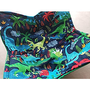 Dinosaur Microwave Bowl Cozy Dino Reversible Microwaveable Potholder Paleontologist Bowl Buddy Children's Kitchen Linens Tyrannosaurus Rex Raptor Kid Gifts Under 10 Handmade Birthday