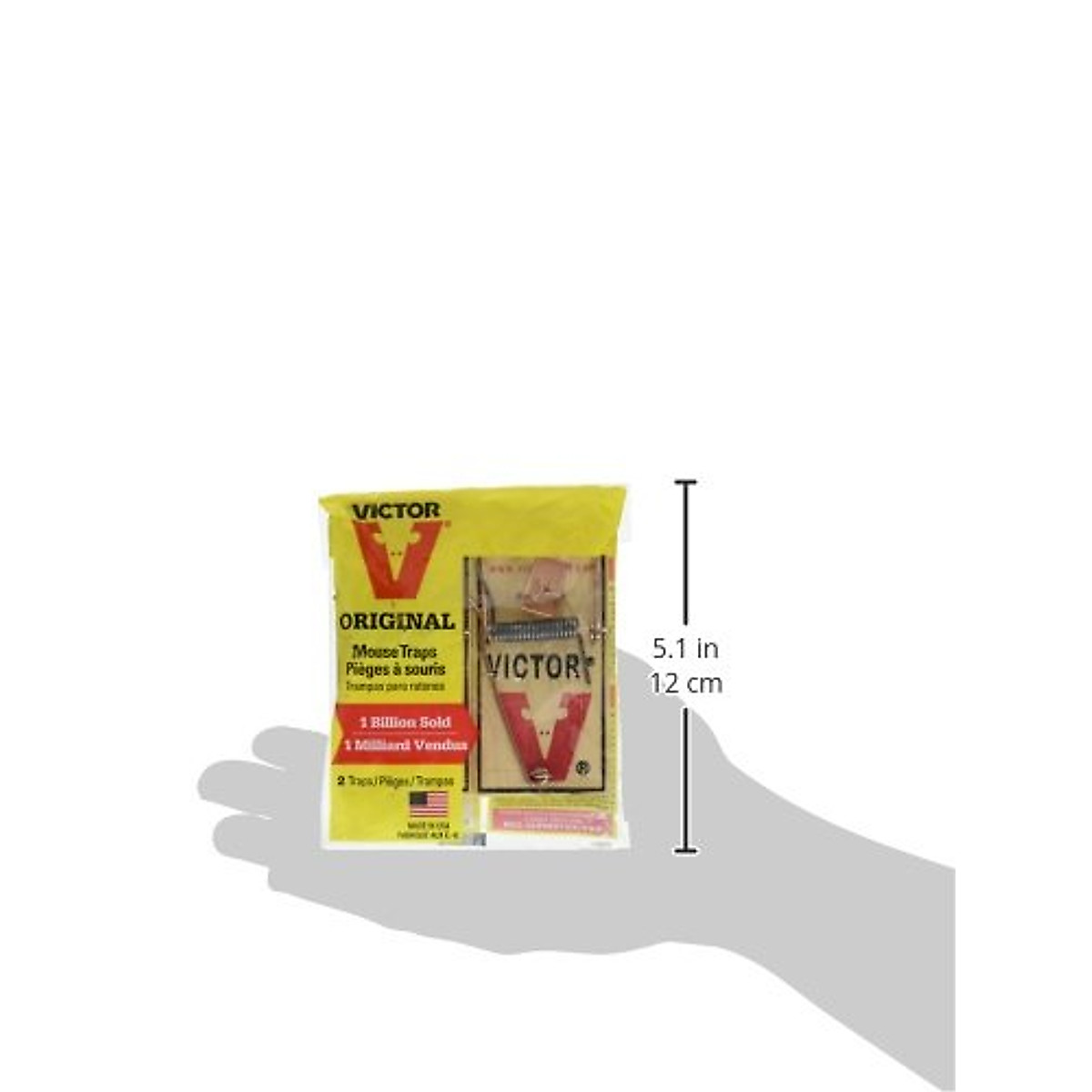 Woodstream Victor Wooden Mouse Pedal Trap Kills Rats House Mice Non Toxic 2 Count