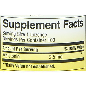 Nature's Way Melatonin Lozenge, 2.5 mg, 100-Count