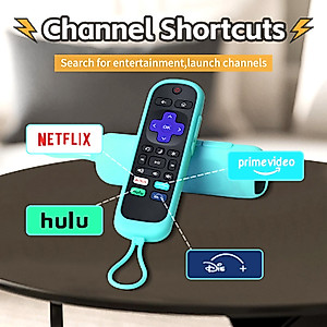 Replacement Remote Controls for Roku TV with Soft Protective Case,Compatible with TCL, Hisense, Onn, Sharp, Element, Westinghouse, and Philips Roku Series Smart TVs【Not for Roku Stick】【Pack of 2】